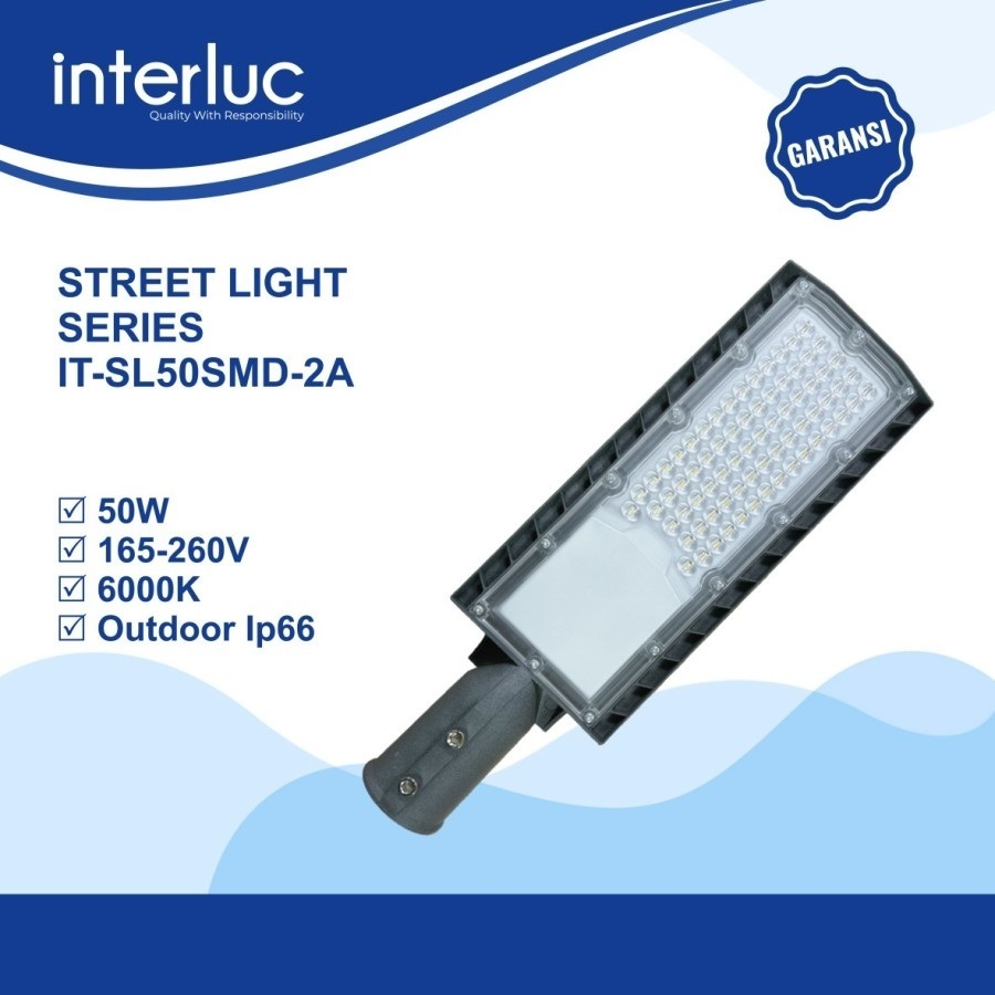 Jual LAMPU SOROT JALAN PJU LED INTERLUC SMD 100W - IT-SL-100SMD-2A DAN ...
