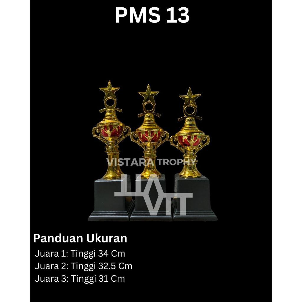 Jual Piala Set Juara 1-3 Murah/cocok untuk lomba/cocok untuk hadiah (PMS 13) | Shopee Indonesia