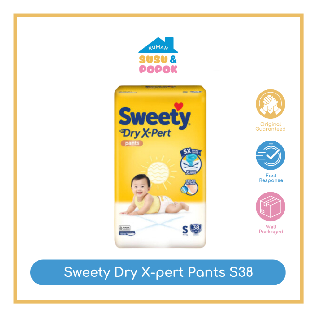 Jual Sweety Dry X-Pert Bronze Diaper Pants S38 | Shopee Indonesia
