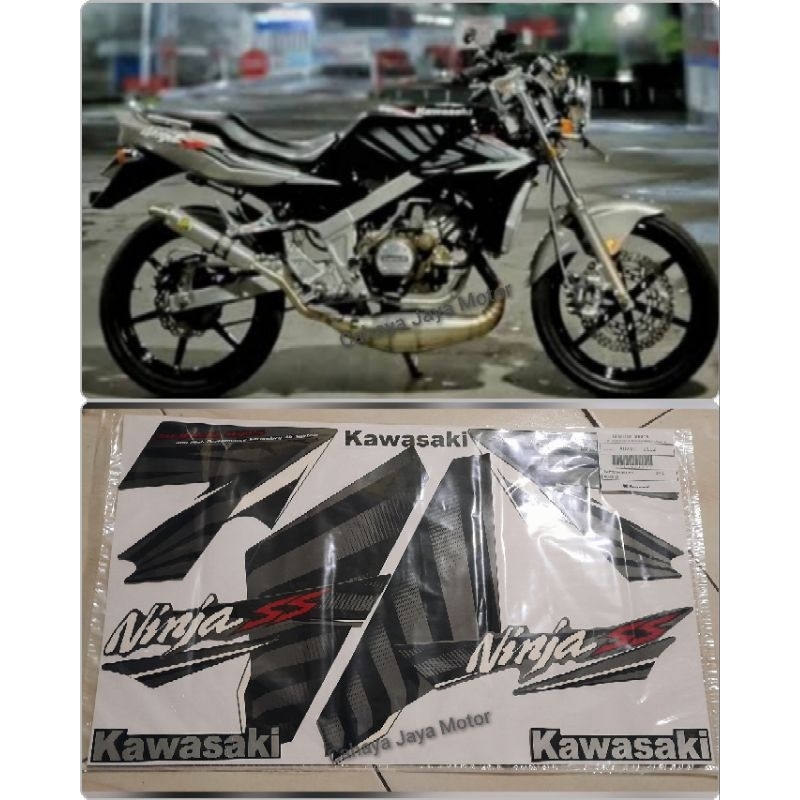 Jual Striping Stiker Ninja Ss Loreng Black Silver 2014 Asli Kawasaki ...