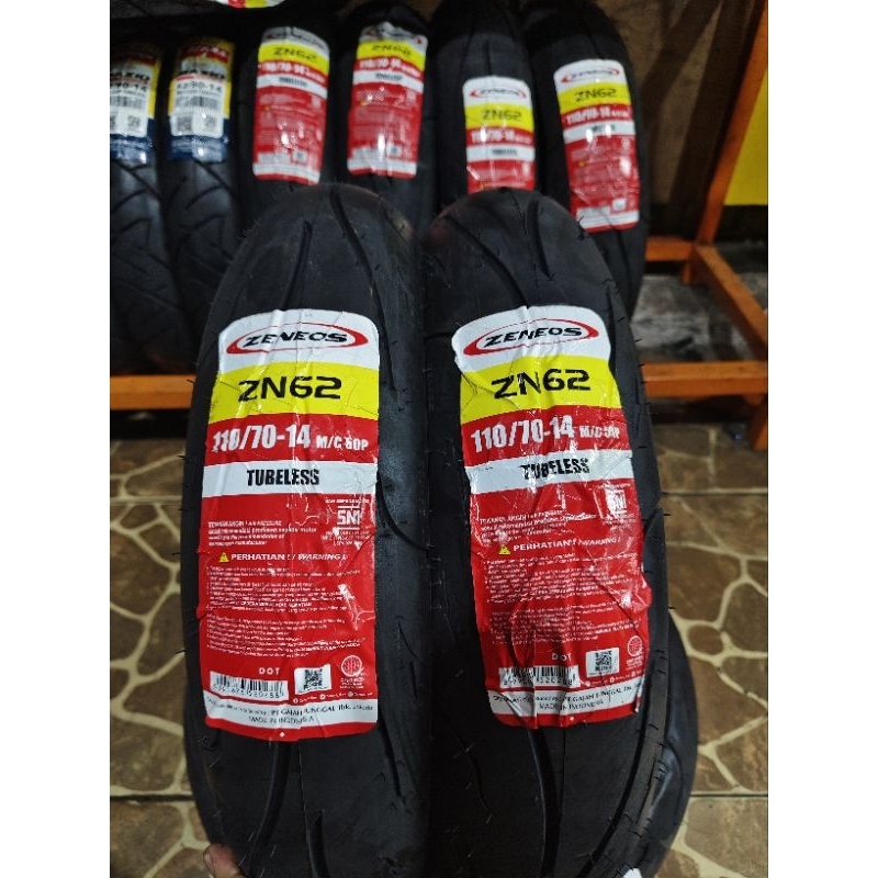 Jual BAN MOTOR TUBELES ZENEOS ZN62 110/70-14 ZN 62 RING 14 BAN LUAR ...