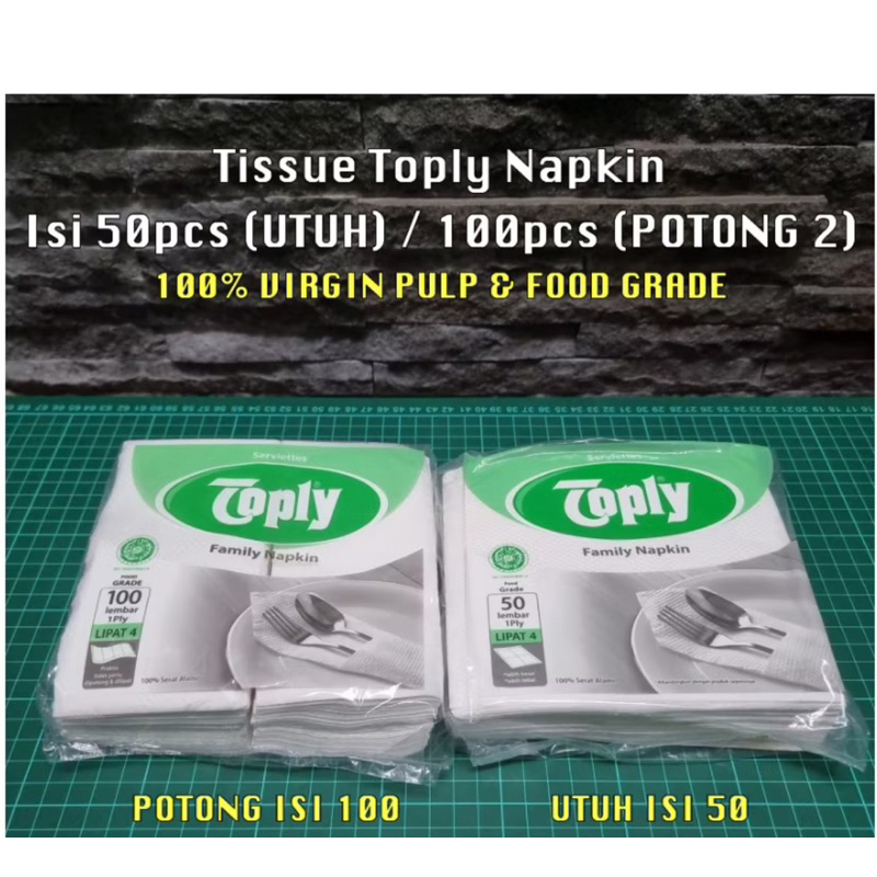 Jual Tissue/Tisu MAKAN TOPLY 50 sheet dan 100 sheet | Shopee Indonesia
