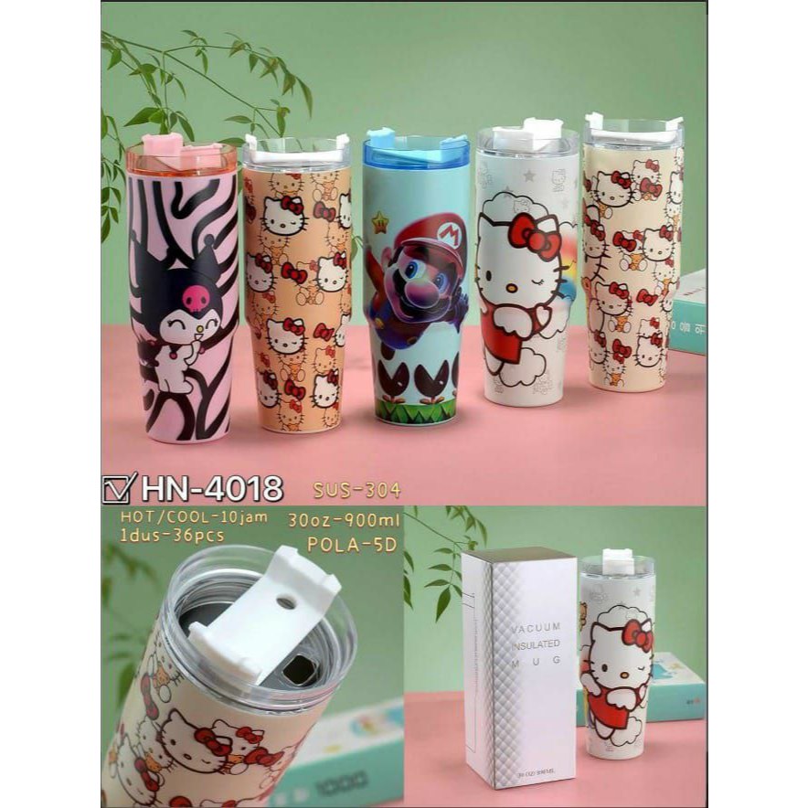 Jual TUMBLER TERMOS KUROMI SANRIO HELLO KITTY STAINLESS STEEL SUS 304 / MUG GELAS STAINLESS ...