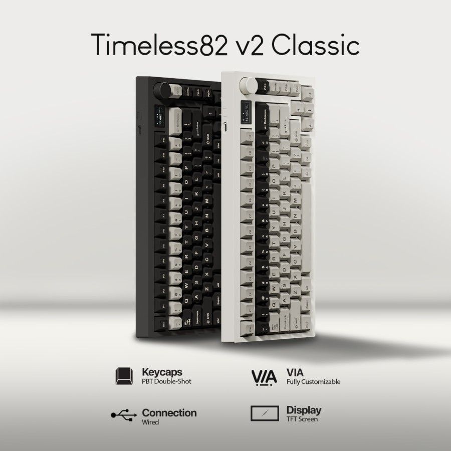 Jual Noir Timeless82 V2 / Timeless 82 V2 Classic Edition 75% Mechanical ...