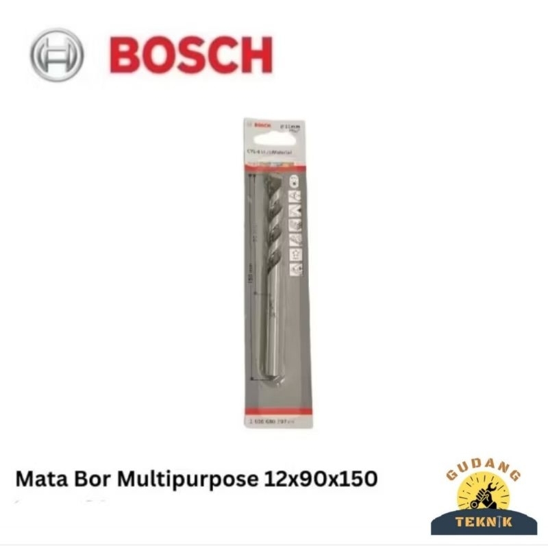 Jual Bosch Mata Bor Multipurpose 12X90X150MM (2608680797) | Shopee ...