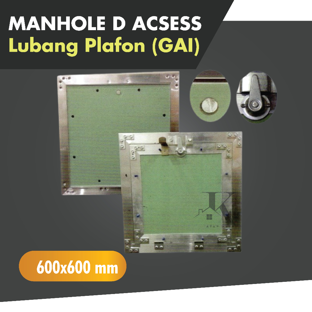 Jual manhole / mainhole 600 x 600 mm / Lobang Plafon Gypsum 12 mm ...