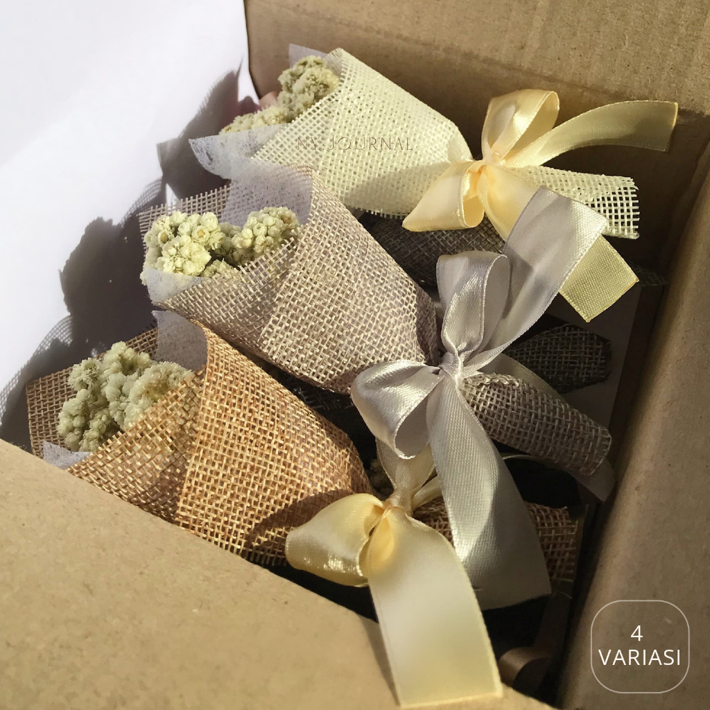 Jual Mini Bouqet Aesthetic (Dried Flowers Edelweiss Original) Wrapping ...