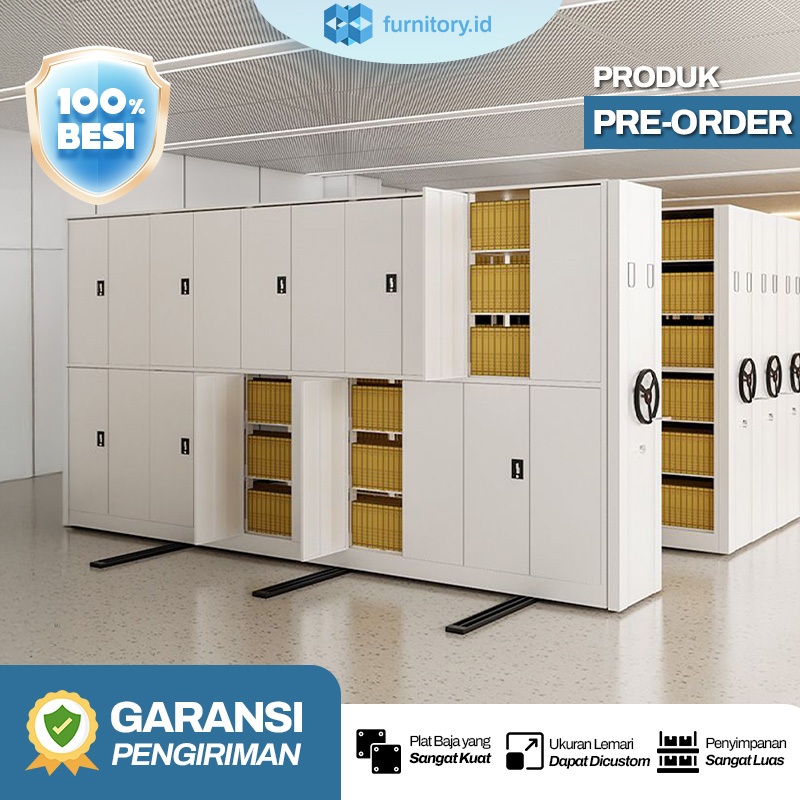 Jual Lemari Arsip Geser Lemari Arsip Bergerak Lemari Penyimpanan Berkas ...