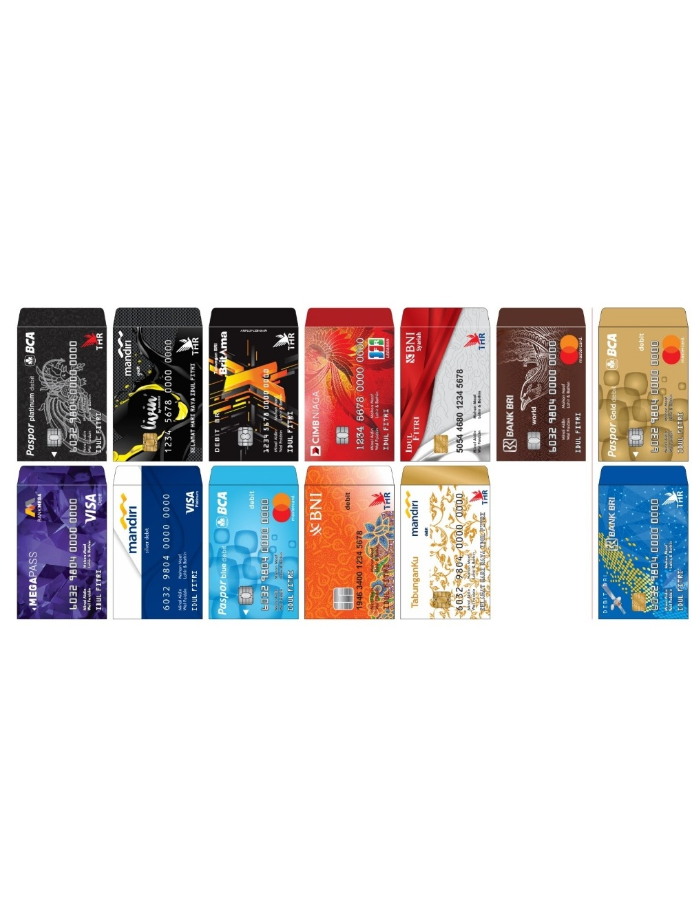 Jual Amplop Lebaran Ukuran Medium Tema ATM Bank Isi (100 pcs) | Shopee ...