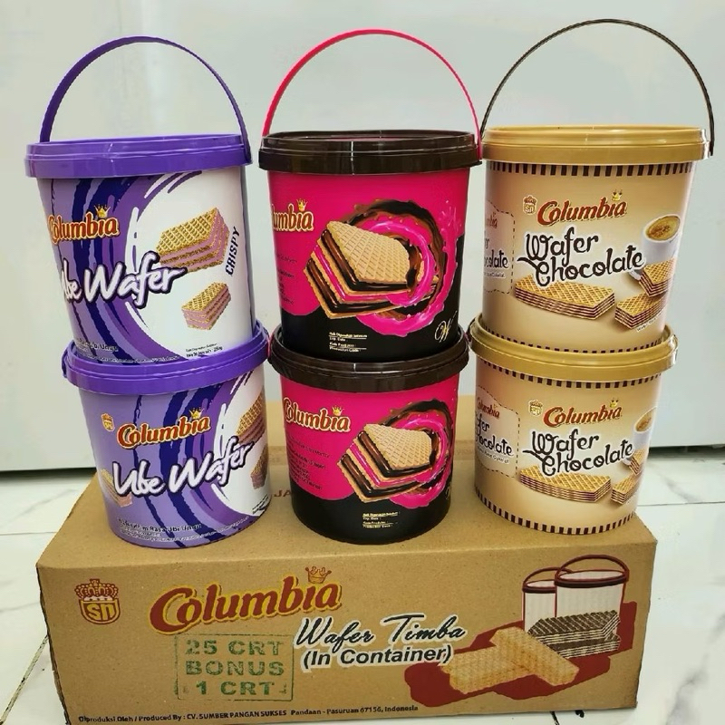 Jual ( 1 Dus isi 6 ) Columbia Wafer Timba 250gr | Shopee Indonesia