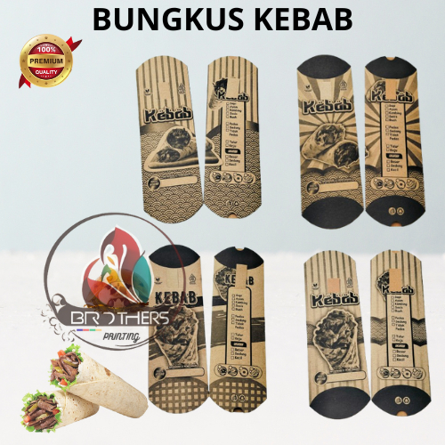 Jual PR0MO Kertas Bungkus Kebab || Kemasan Kebab || Box Kebab Craft ...