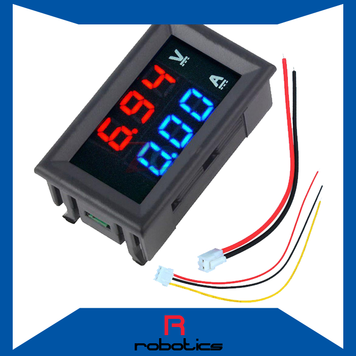 Jual Dual Voltmeter Ampermeter Amperemeter Digital 0-100V 10A Frame | Shopee Indonesia