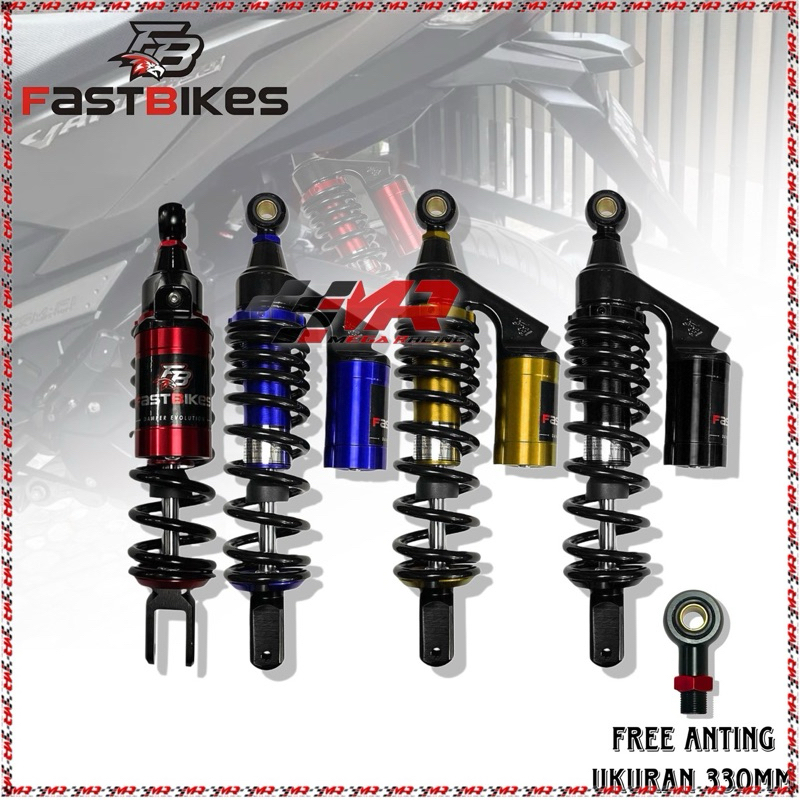Jual Shock G Plus Shockbreaker Tabung Atas Matic FAST BIKES Model RCB Full Warna Ukuran 310mm ...
