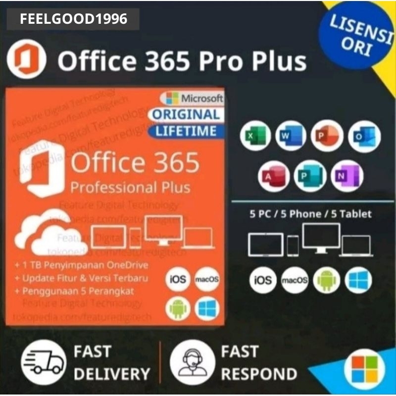 Jual Microsofft 0ffice 365 Original Lifetime | Shopee Indonesia