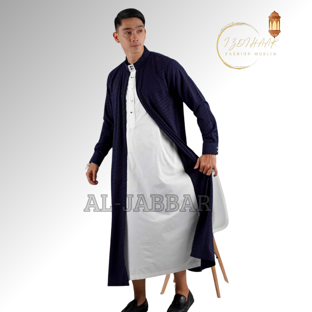 Jual Jubah Gamis Muslim Al-Jabbar Pria Dewasa Lengan Panjang 2 Layer ...