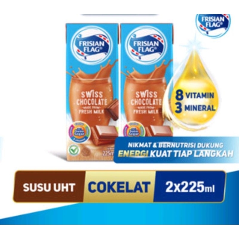 Jual Frisian Flag UHT Swiss Chocolate 2 x 225ml | Shopee Indonesia