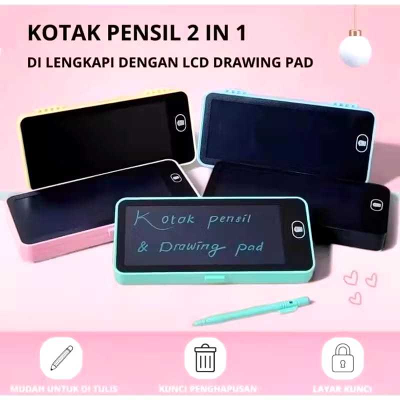 Jual LCD Writing Motif Tablet Kotak pensil Tablet Gambar Anak Papan ...
