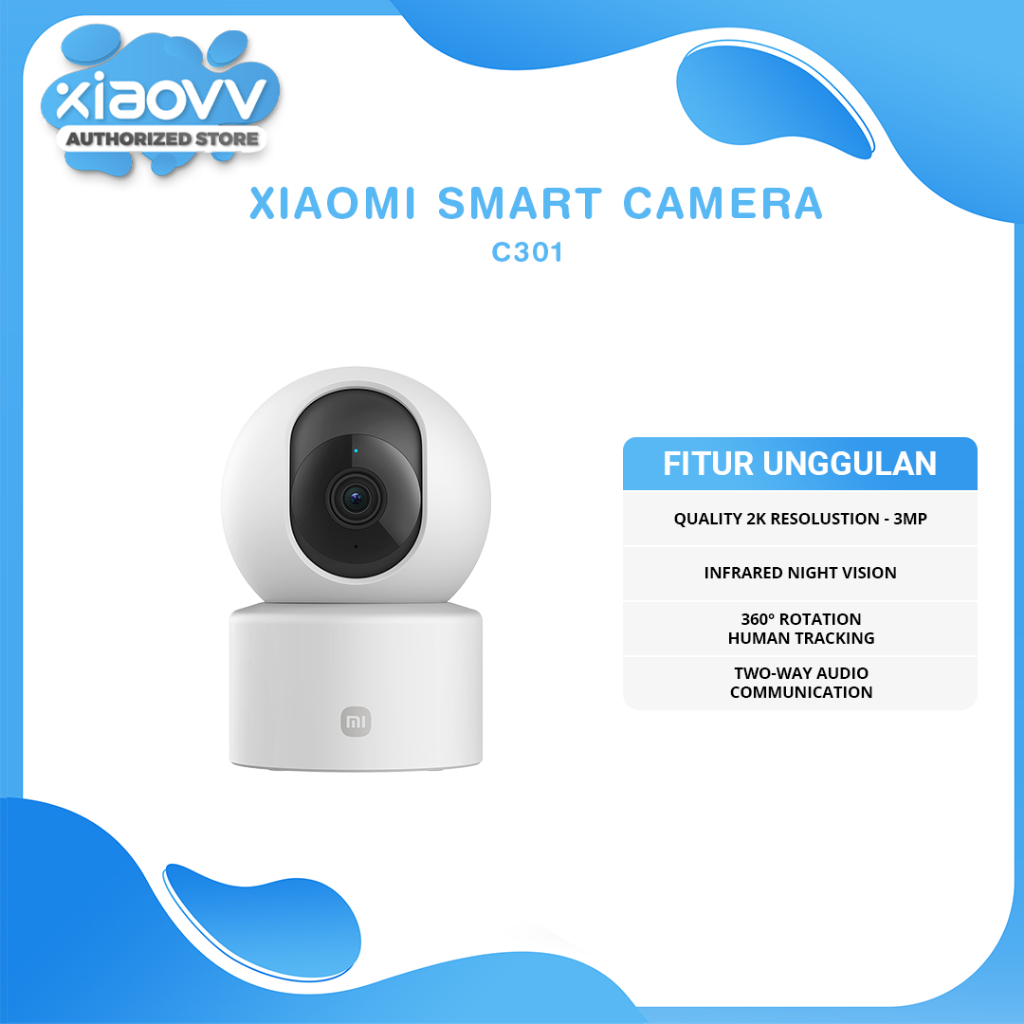 Jual Xiaomi Smart Camera C301 | CCTV Indoor | 2K Ultra-clear HD | 3MP ...