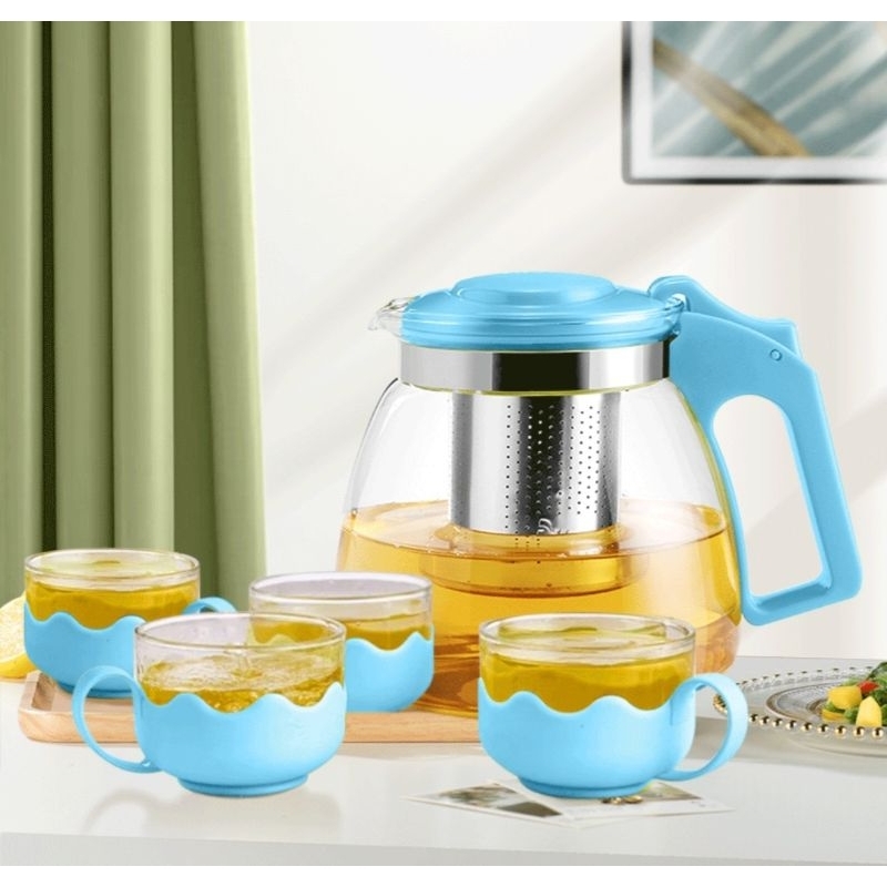 Jual SET TEKO KACA PLUS SARINGAN / TEKO BERANAK PLUS FILTER TEH ...