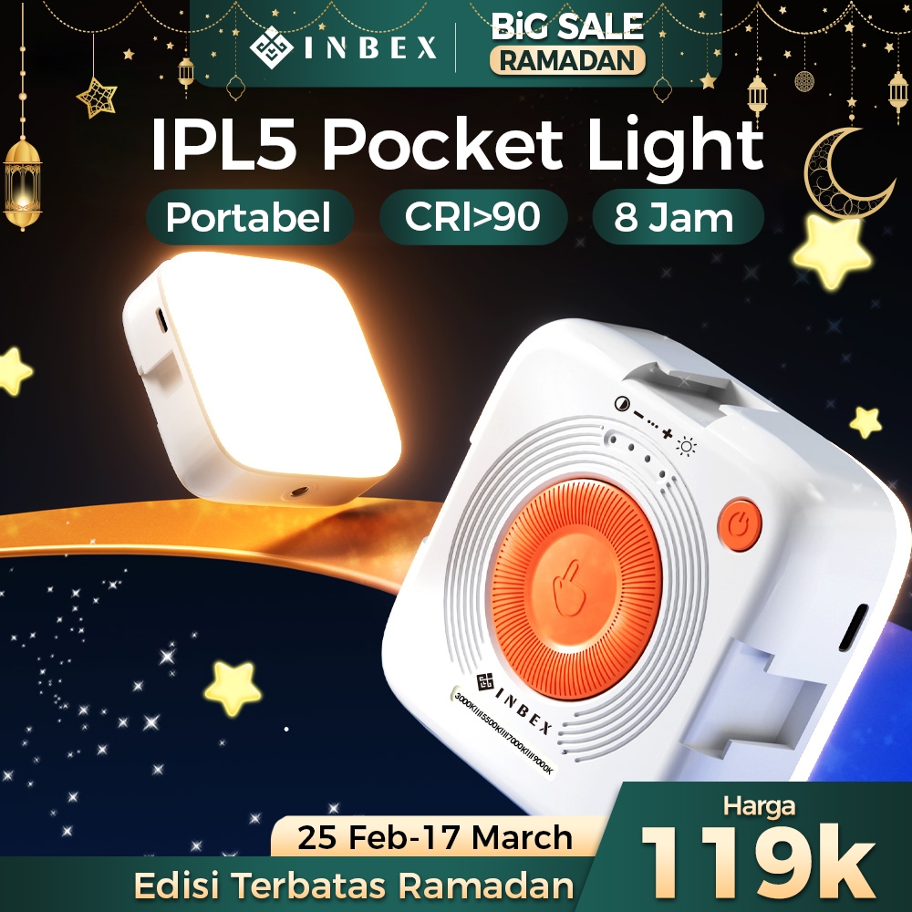 Jual INBEX IPL5 Pocket Ringlight Mini Led Konten Portable Selfie Light lighting kamera Video ...