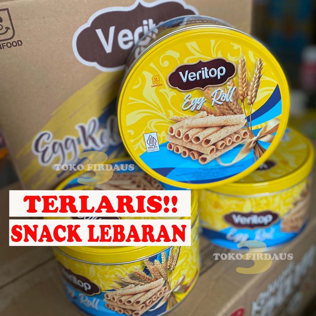 Jual Veritop Egg Roll / SNACK LEBARAN KALENG | Shopee Indonesia