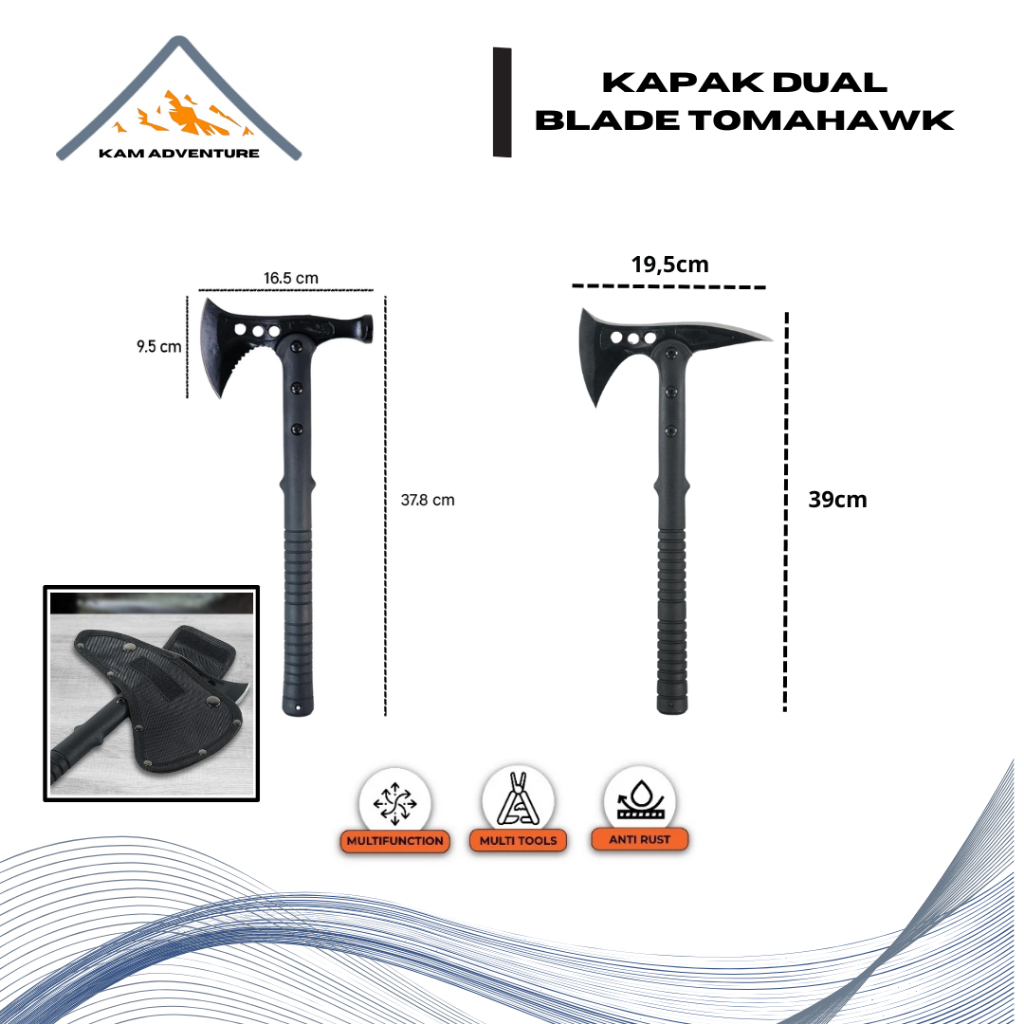 Jual Kapak dual-blade tomahawk - kapak - kapak outdoor - kapak survival ...
