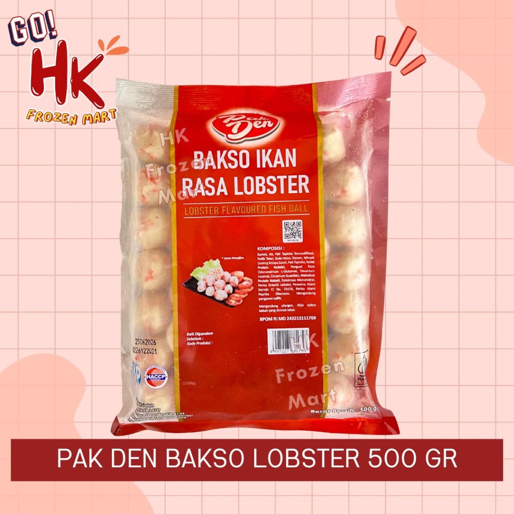 Jual Pak Den Bakso Ikan Lobster 500g | olahan ikan ball bahan suki ...
