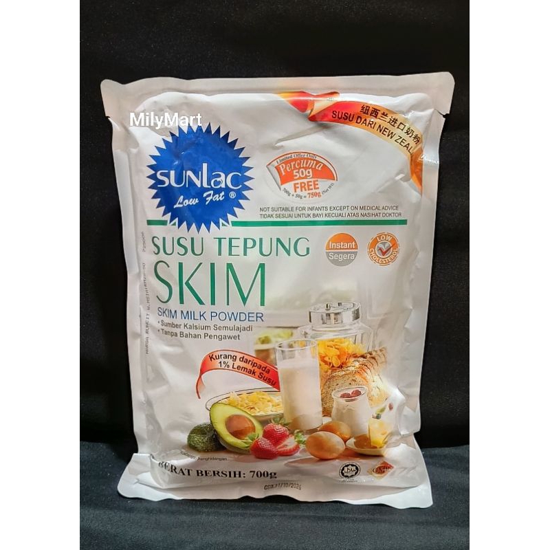 Jual Sunlac low fat, Skim Milk powder 700g free50g | Shopee Indonesia