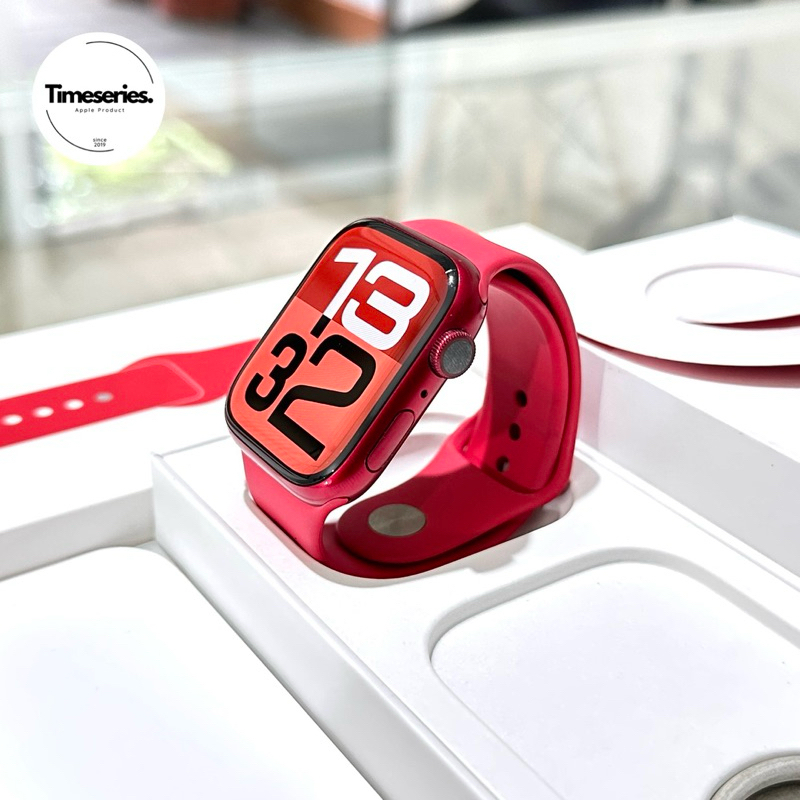 Jual iWatch Series 7 45mm Red BH90% Fullset Original Mulus | Shopee ...