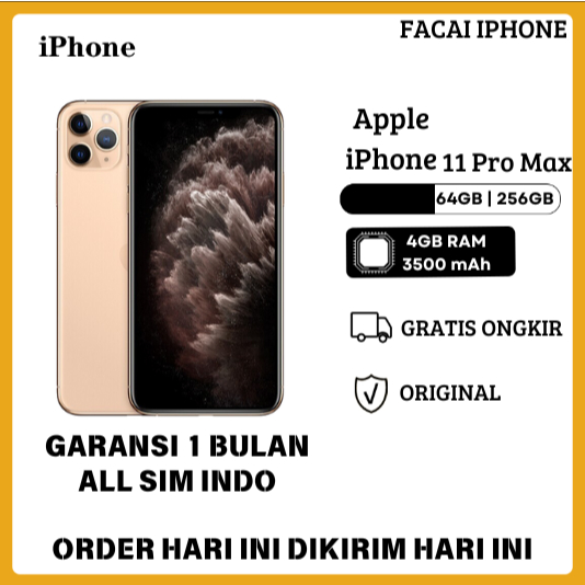 Jual IP 11 Pro Max 64GB/256GB/BH:90%atas BEKAS/SECOND/ORIGINAL/LIKE NEW 99% | Shopee Indonesia