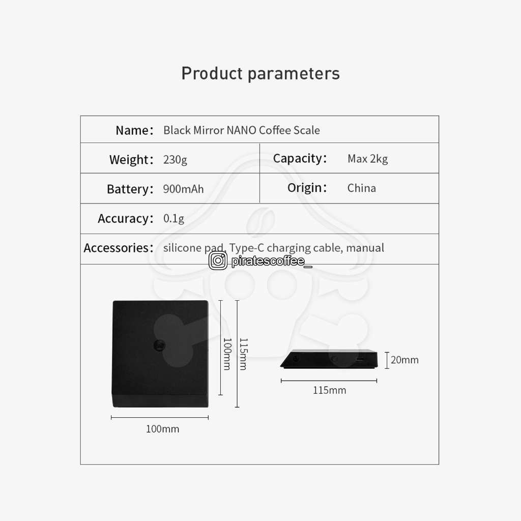 Jual Timemore Basic Plus 3 Digital Coffee Scale Black Mirror ...