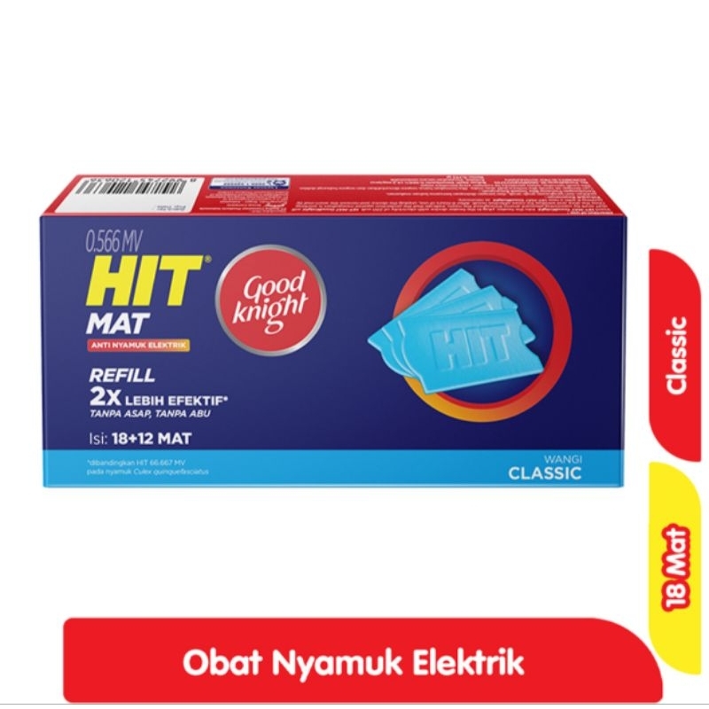 Jual HIT MAT REFILL ANTI NYAMUK 18 MAT | Shopee Indonesia