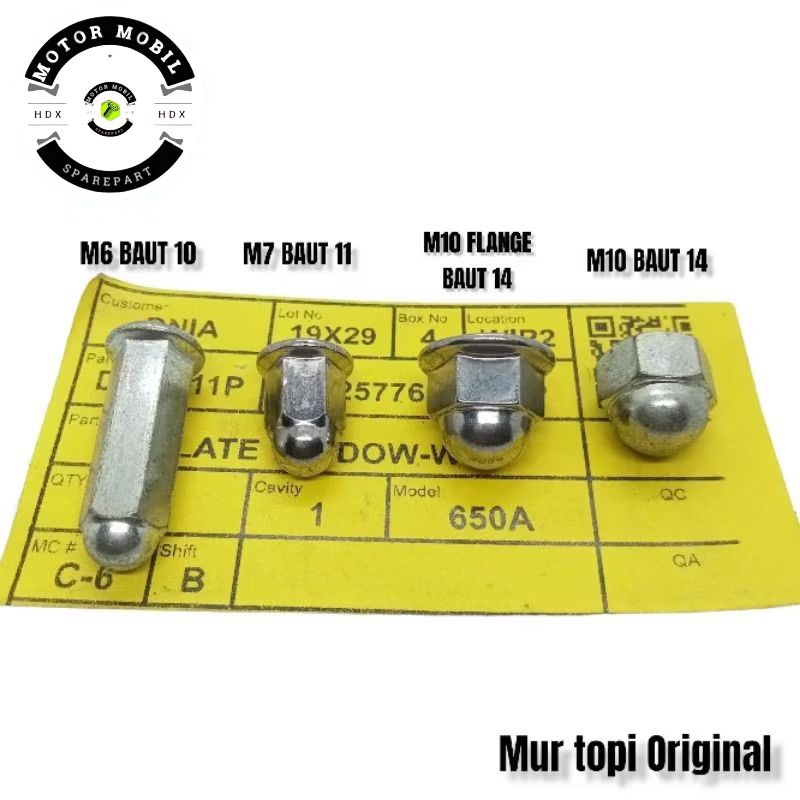 Jual Mur Topi m6 m7 m10 Nuts Tutup Mur Shokbleker Mur Blok Mur Kenalpot ...
