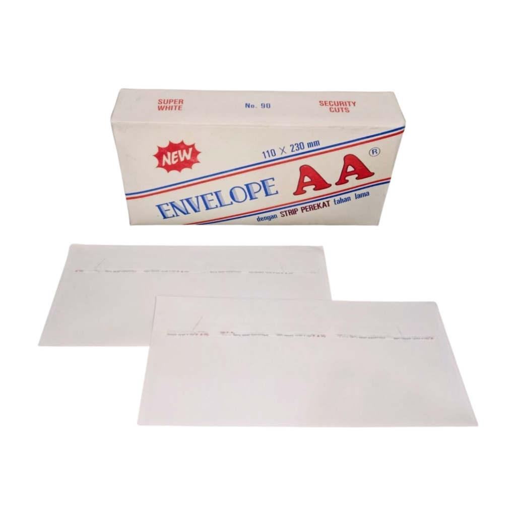 Jual (1 Kotak) Amplop AA 90 Panjang Lem Perekat 100 Lembar 110 x 230 mm ...