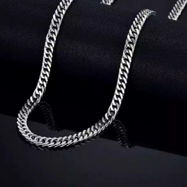 Jual KALUNG RANTAI TITANIUM PRIA SILVER ANTI KARAT UKURAN JUMBO BESAR ...