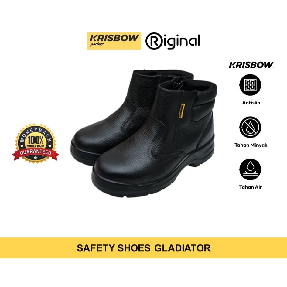 Jual Krisbow Sepatu Safety Shoes Gladiator | Shopee Indonesia