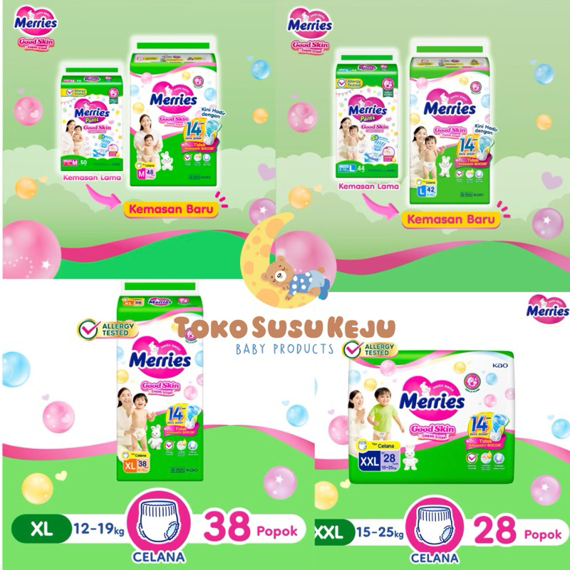 Jual MERRIES PANTS GOOD SKIN M48, L42, XL38, XXL28 POPOK CELANA ...