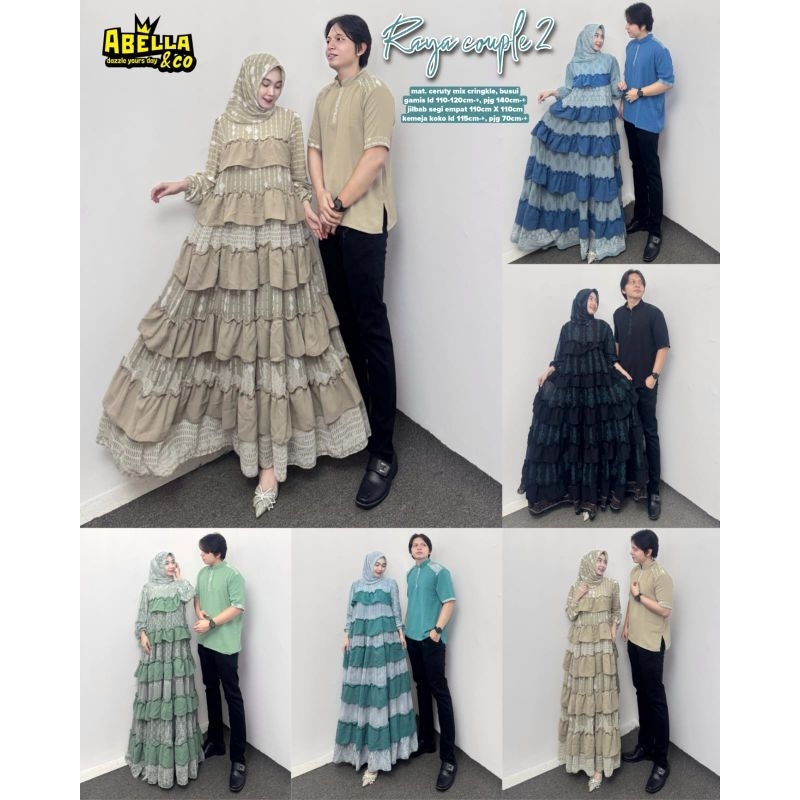 Jual Raya Couple Set Ceruty Mix Crinkle by Abella | Shopee Indonesia