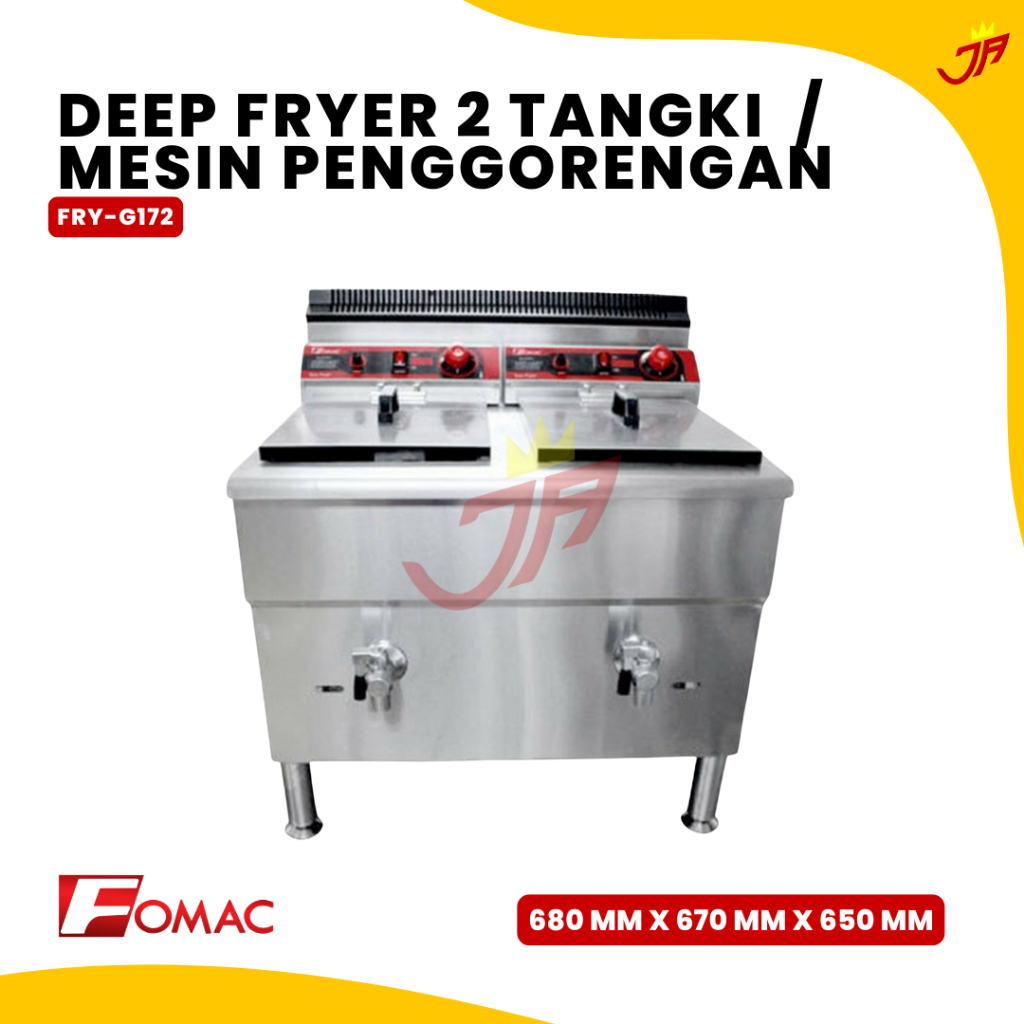 Jual FOMAC Deep Fryer 2 Tangki FRY-G172 / FRY G172 / Mesin Penggorengan ...