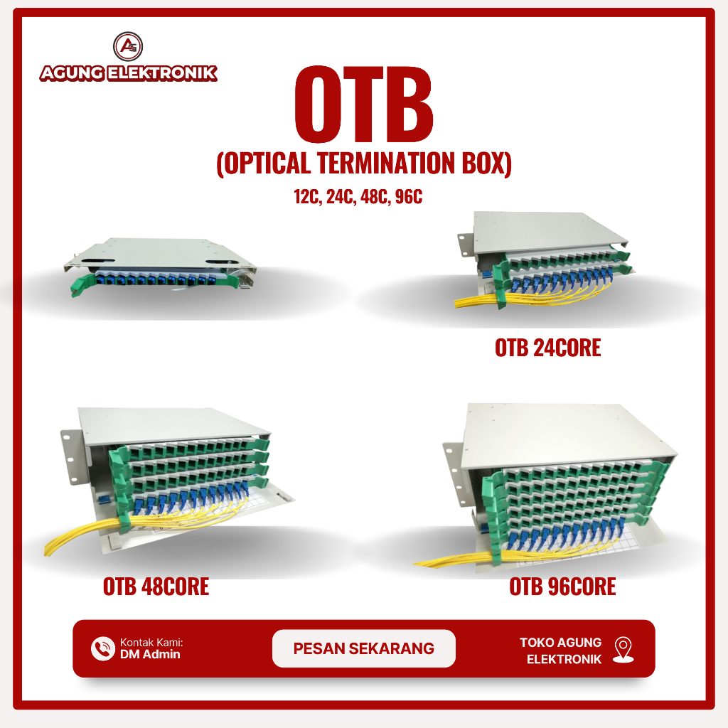 Jual OTB OPTICAL TERMINATION BOX SC 12/24/48/96 CORE LENGKAP | Shopee Indonesia