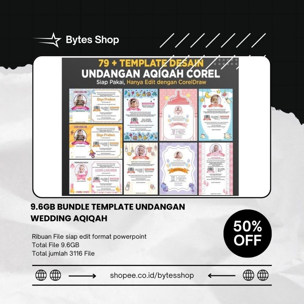 Jual Bundle Template Undangan,Wedding,Aqiqah,Ultah,Wisuda Format ...