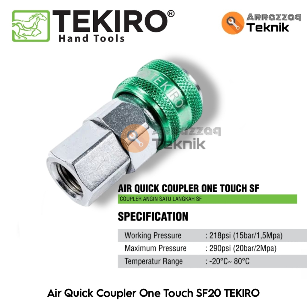 Jual Tekiro Air Quick Coupler SF 20 One Touch Sambungan Selang Angin SF20 | Shopee Indonesia