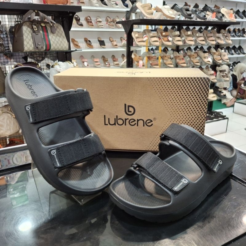 Jual LUBRENE Sandal Santai Phylon | Java 02 MI | Hitam | Shopee Indonesia