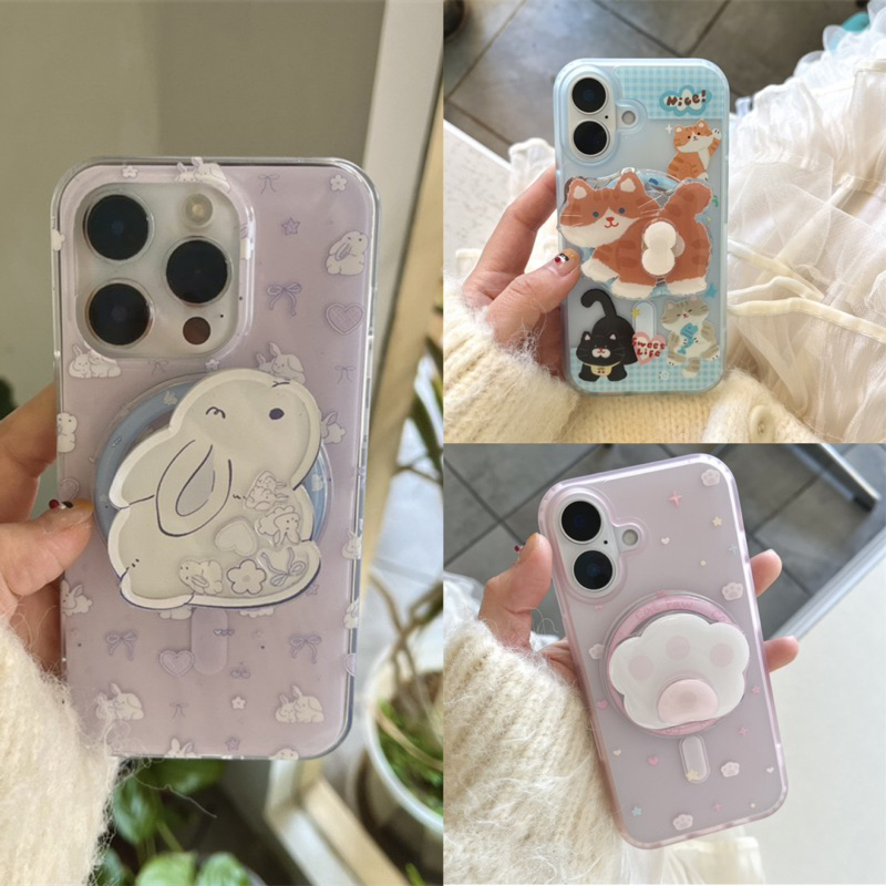 Jual GLEAMSWEAR.ID | RABBIT & CAT & PAWS MAGSAFE POPSOCKET CASE IPHONE ...