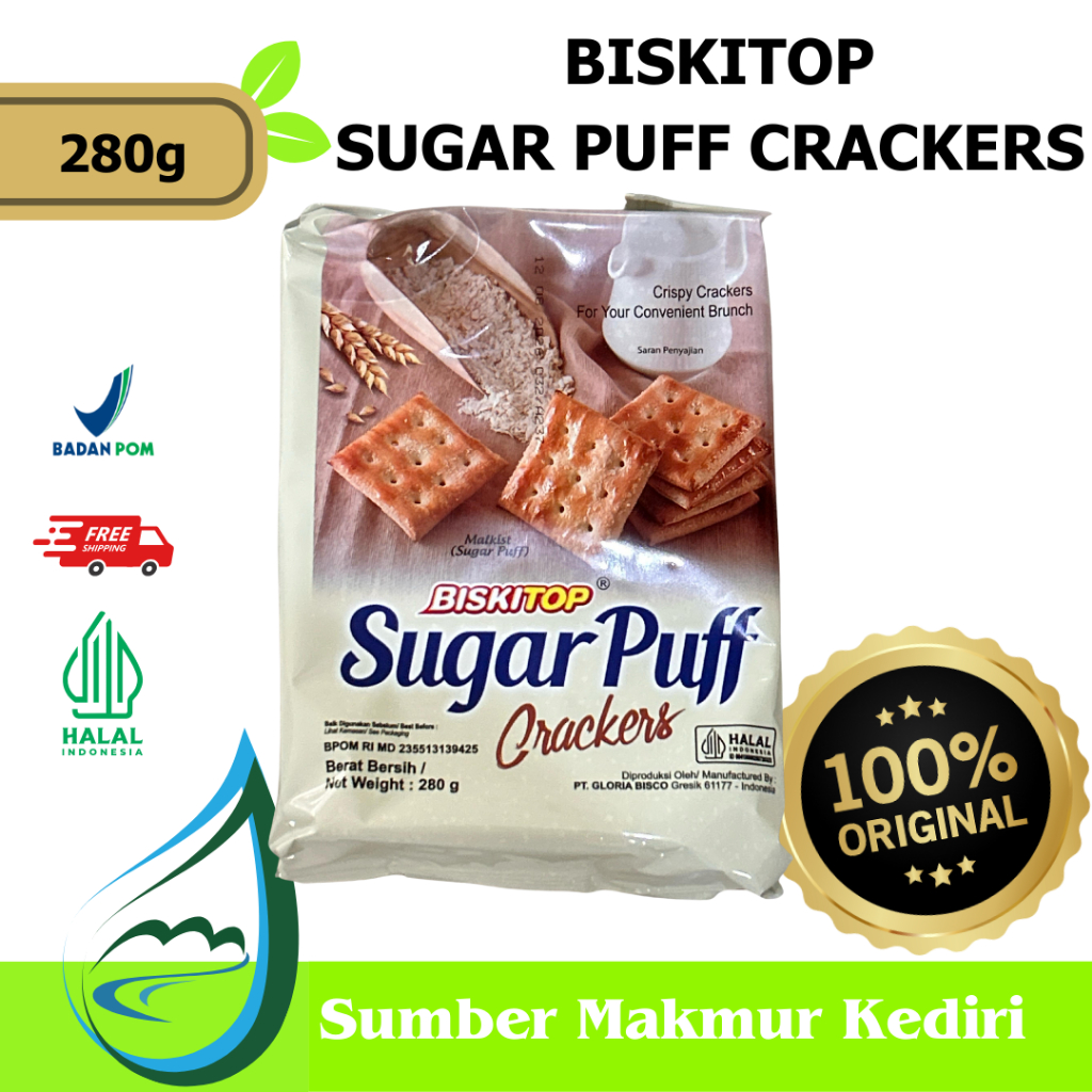 Jual Biskitop Sugar Puff Crackers - 280g | Shopee Indonesia