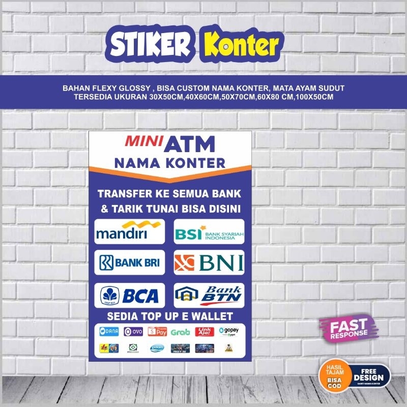 Jual Sticker konter custom Nama konter | Shopee Indonesia