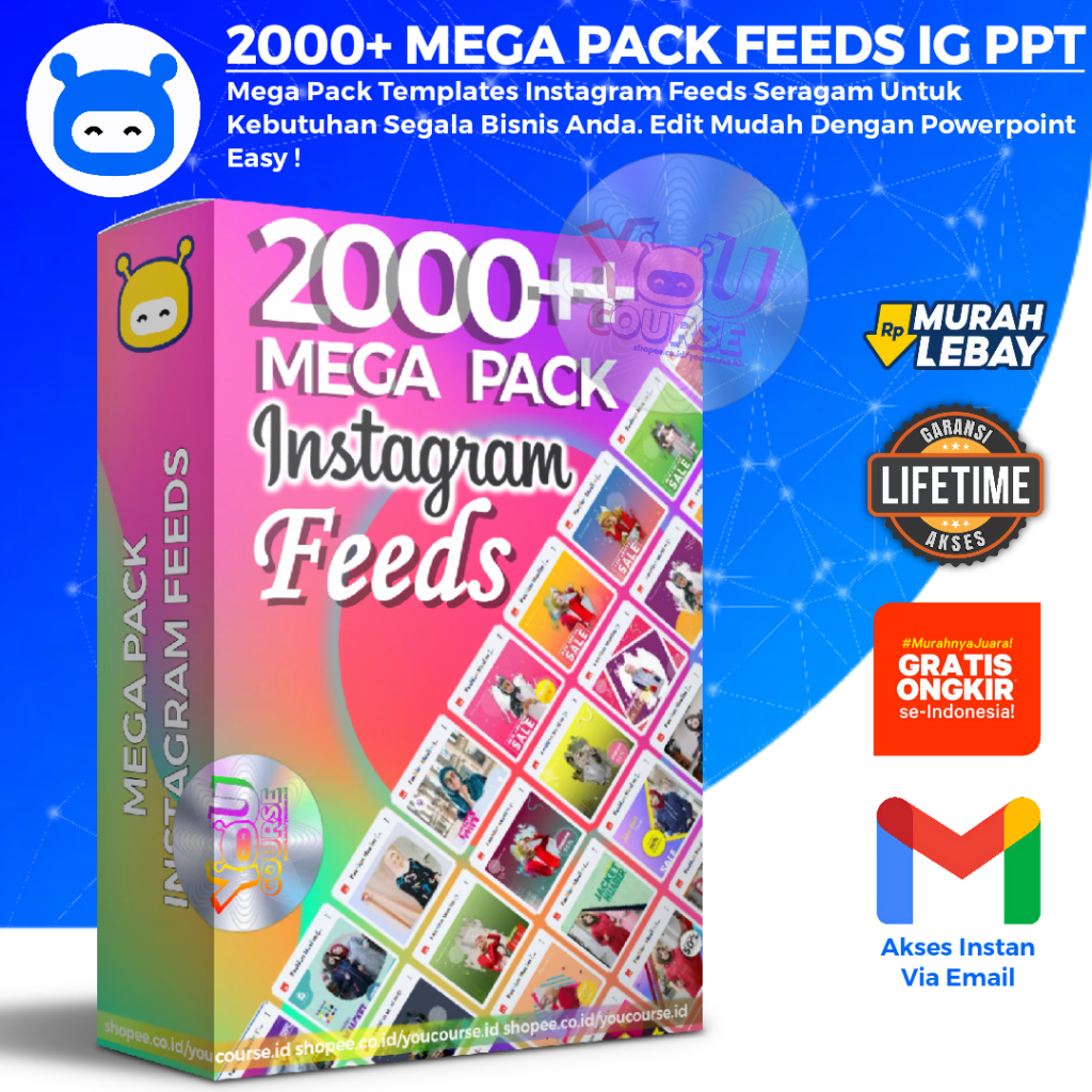 Jual 2000++ Mega Pack Feeds Template untuk Sosial Media - Desain Format ...