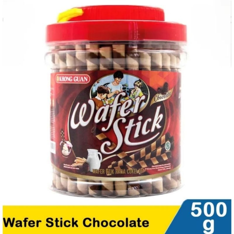 Jual Khong Guan Wafer Stick Rasa Chocolate/Coklat Kemasan 500 Gram ...