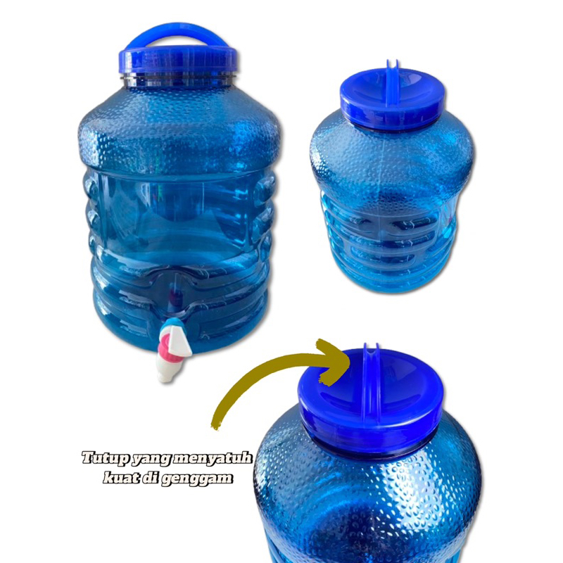 Jual Galon Kran Air 10 Liter/ galon dispenser serbaguna/ portable/galon ...