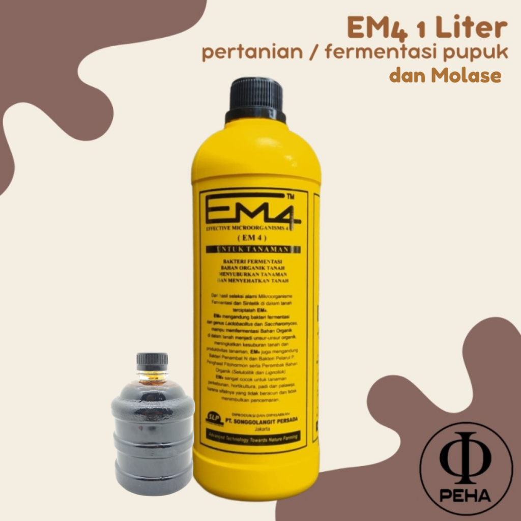 Jual EM4 Pertanian Bakteri Starter Fermentasi Pupuk Tanaman 1L EM4 ...